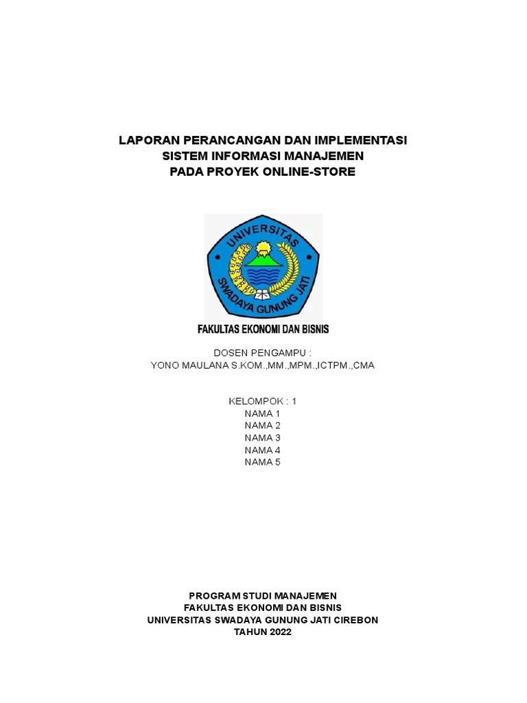 Laporan Perancangan Dan Implementasi | PDF Laporan Perancangan Dan Implementasi | PDF