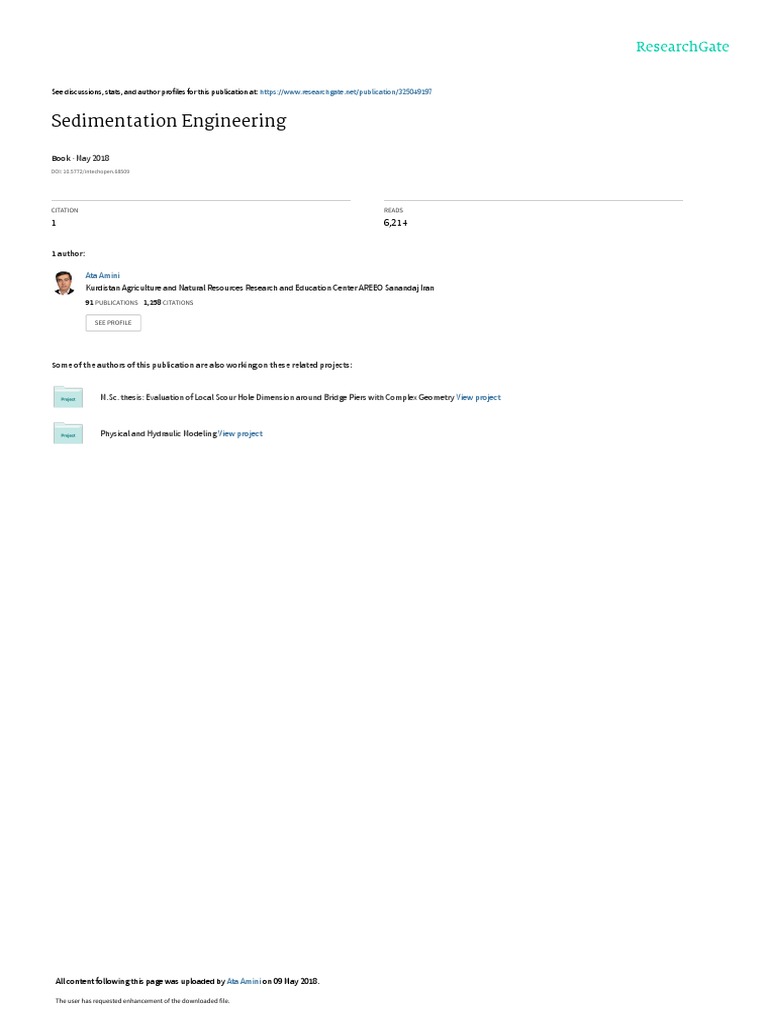 Sedimentation Engineering | PDF | Wear | Erosion