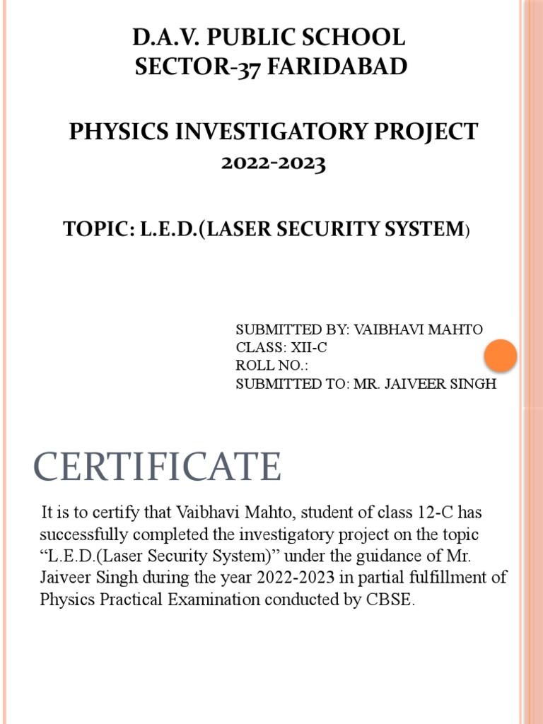 Laser Security System Project Report | PDF | Bipolar Junction ...