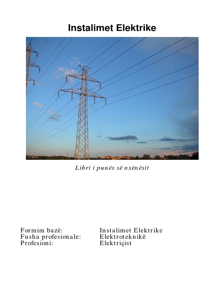 Instalimet Elektrike: Libriipunëssënxënësit | PDF
