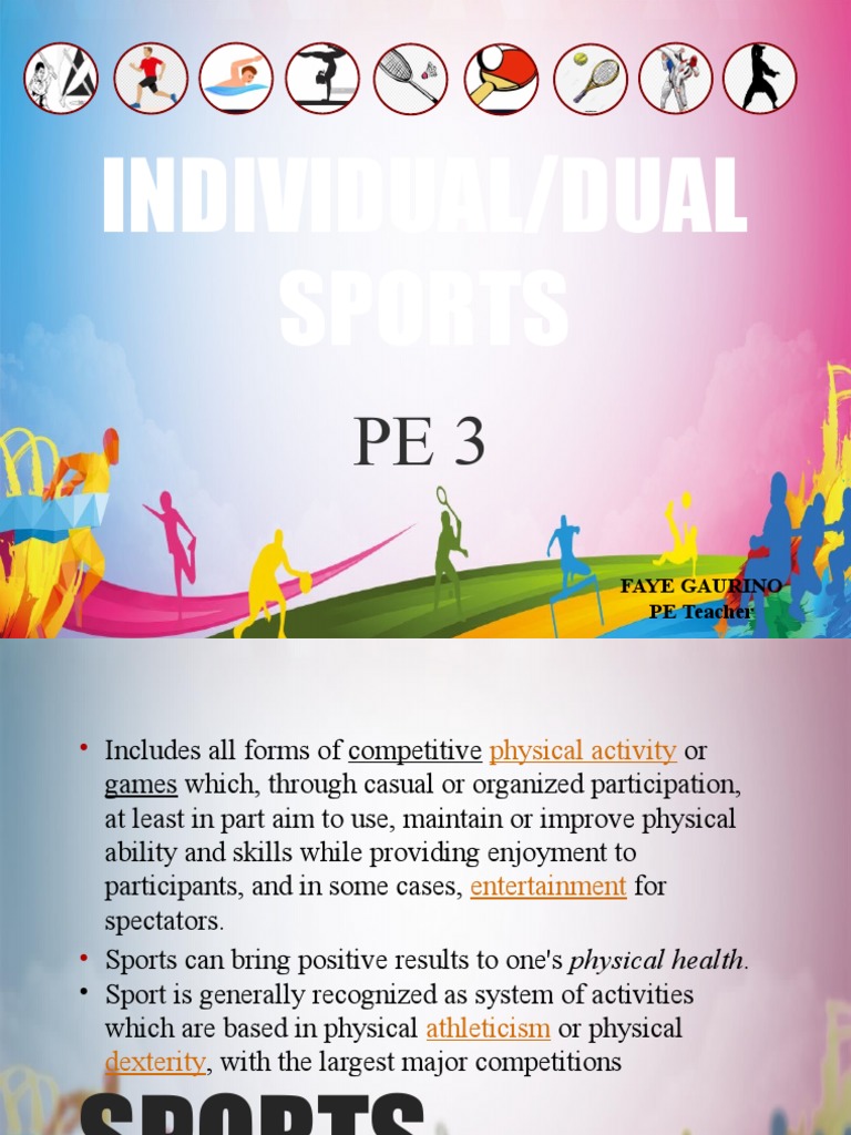 Understanding Individual and Dual Sports | PDF | Sports | Physical Fitness