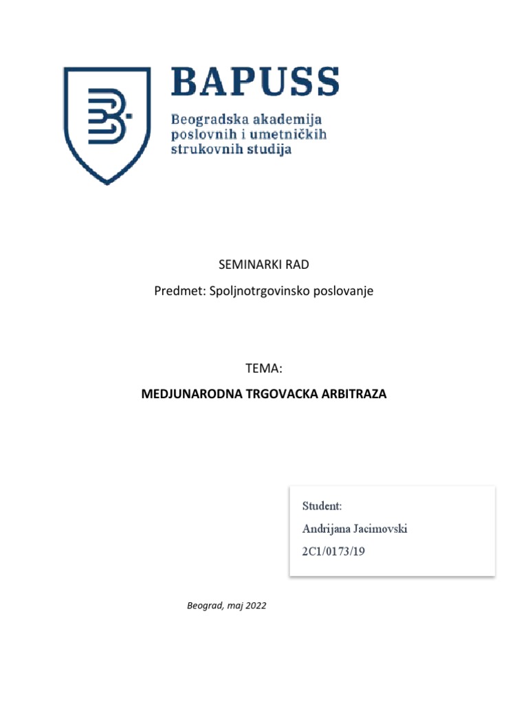 Seminarski Rad | PDF