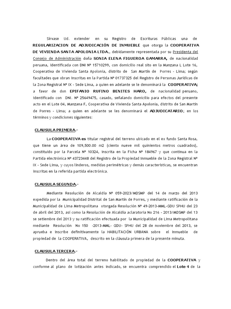 Minuta 01 | PDF | Justicia | Crimen y violencia