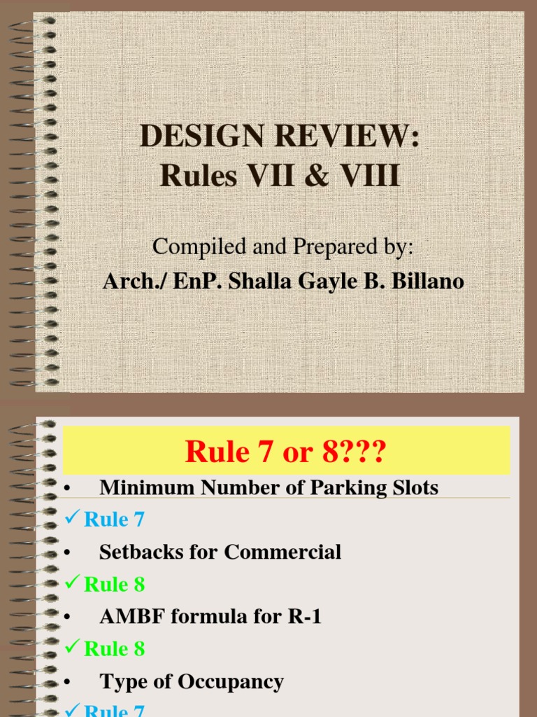 Design Review - Rules 7 & 8 | Download Free PDF | Residential Buildings ...