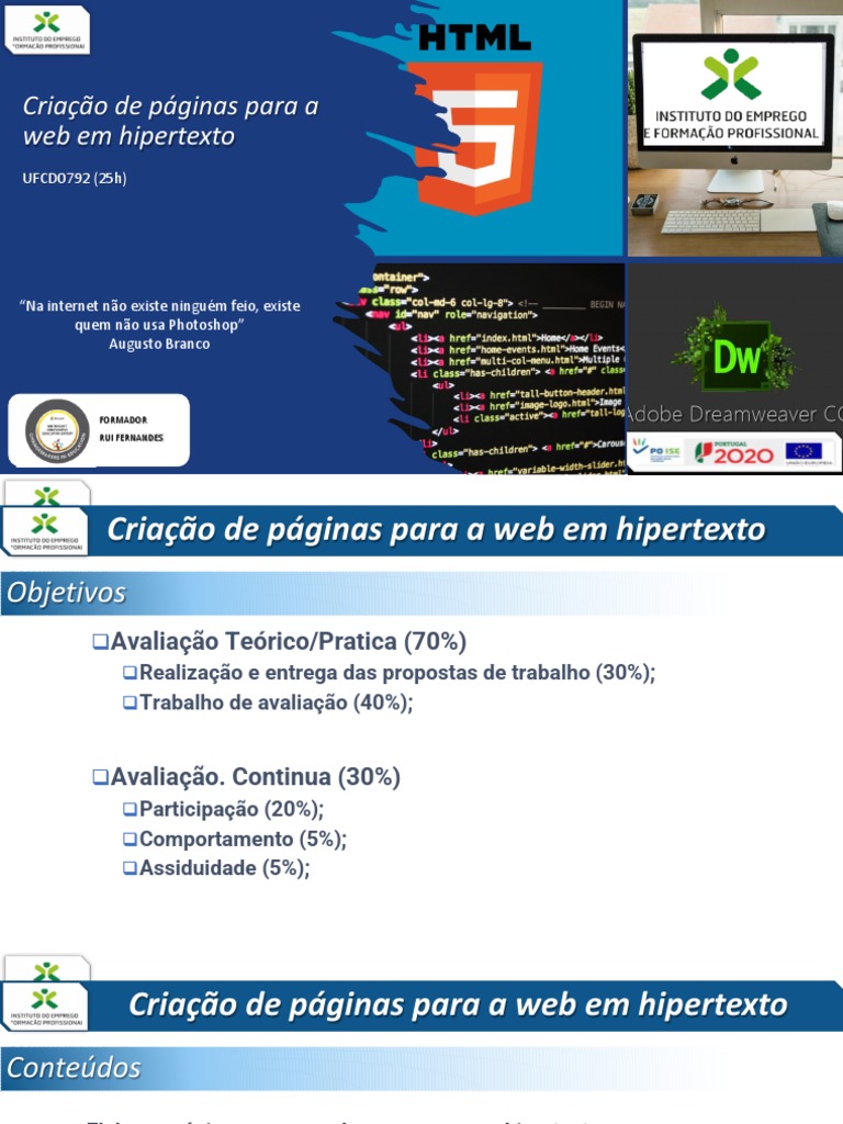 UFCD0792 Conteudos | PDF | Html | Rede mundial de computadores