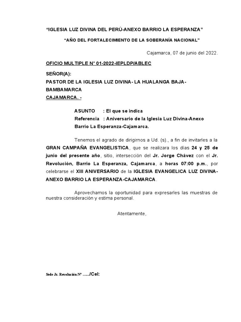 Oficio Multiple | PDF