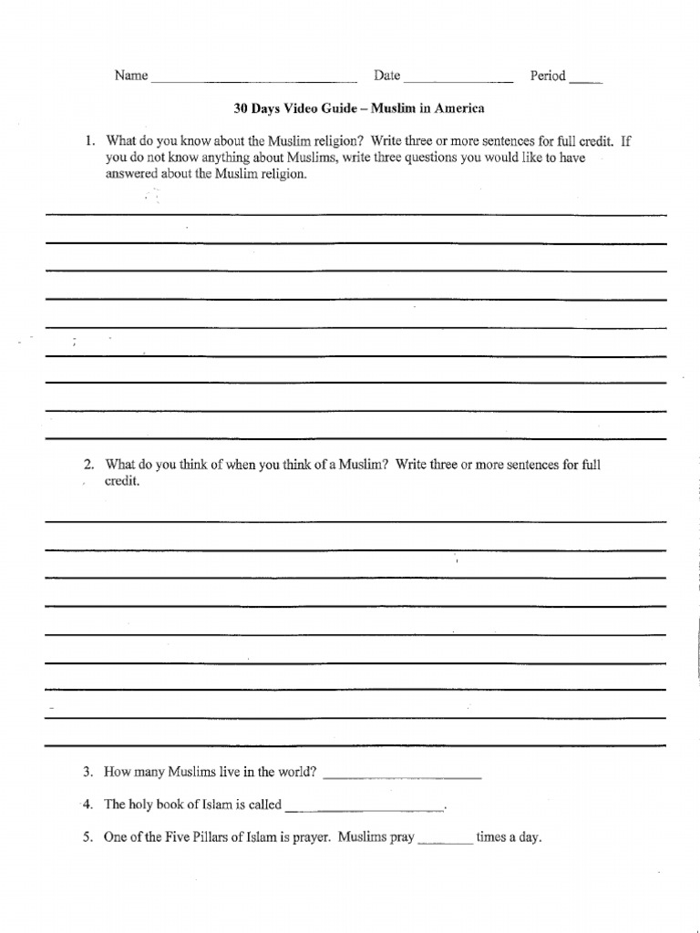 Unit 1 - Day 6 30 Days Muslims in America | PDF
