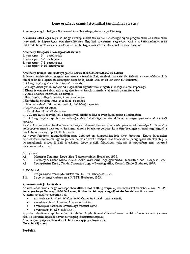 Ak5 Logo Orszagos Szamitastechnikai Tanulmanyi Verseny 081119 | PDF