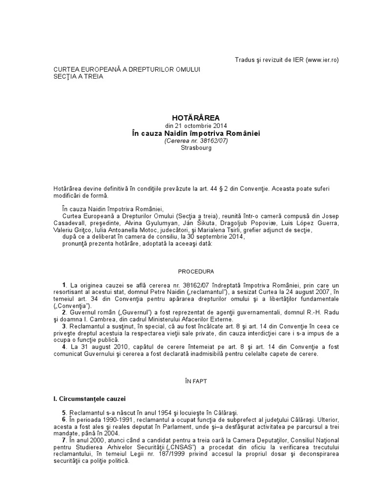Naidin Impotriva Romaniei | PDF Naidin Impotriva Romaniei | PDF