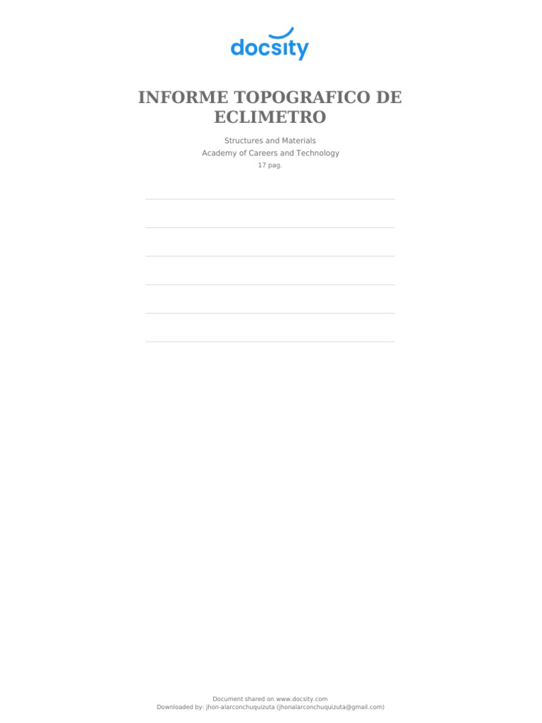 Docsity Informe Topografico de Eclimetro | PDF | Medición | Topografía