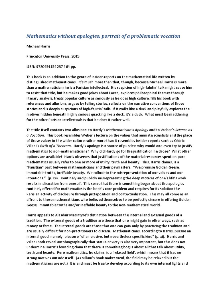 Harris Review | PDF | Theory | Mathematics