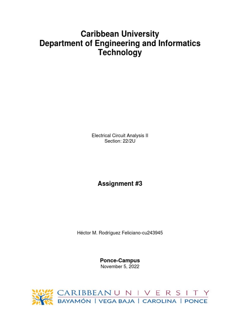 Electrical Circuit Analysis Assignment | PDF | Electrical Network | Physical Sciences