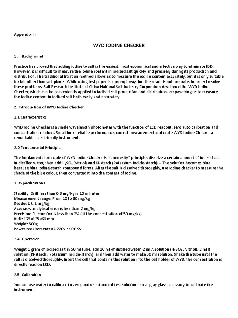 Development and Evaluation of the WYD Iodine Checker: An Accurate and ...