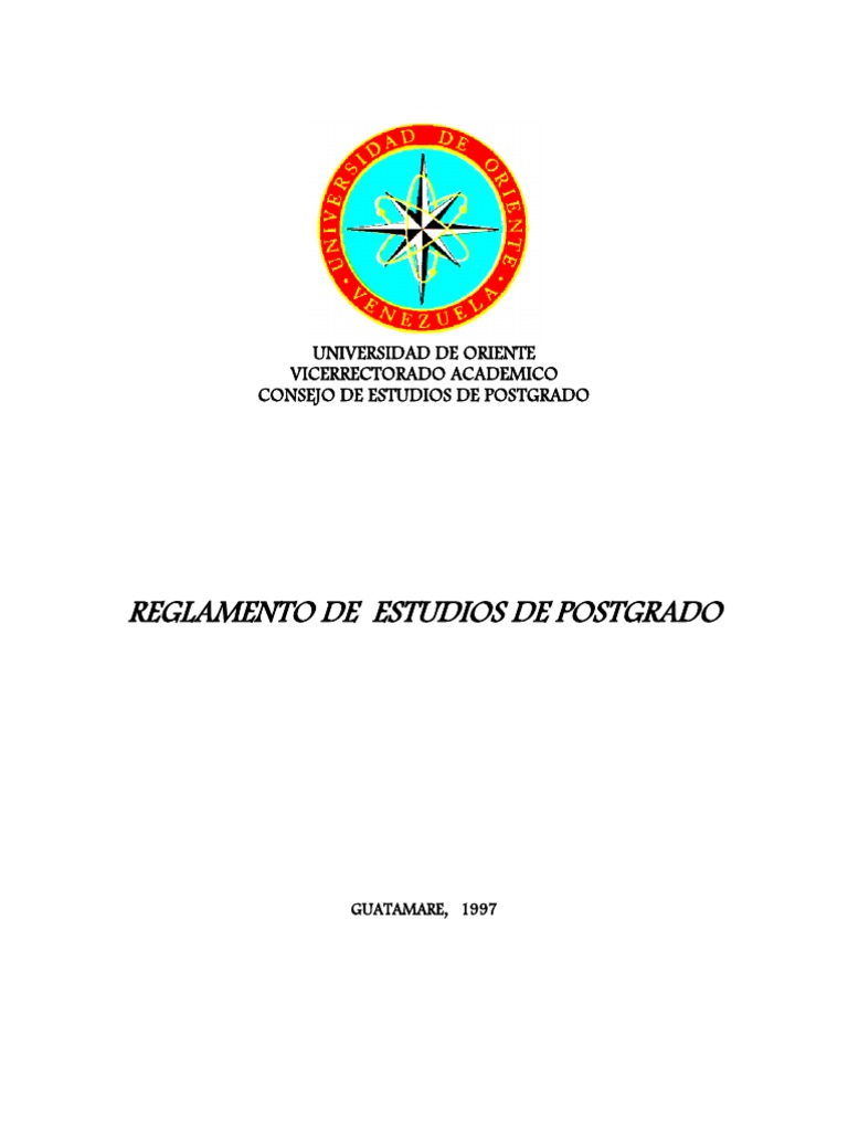 Reglamento de Postgrado Udo Monagas | PDF | Comisión Europea | Licenciatura