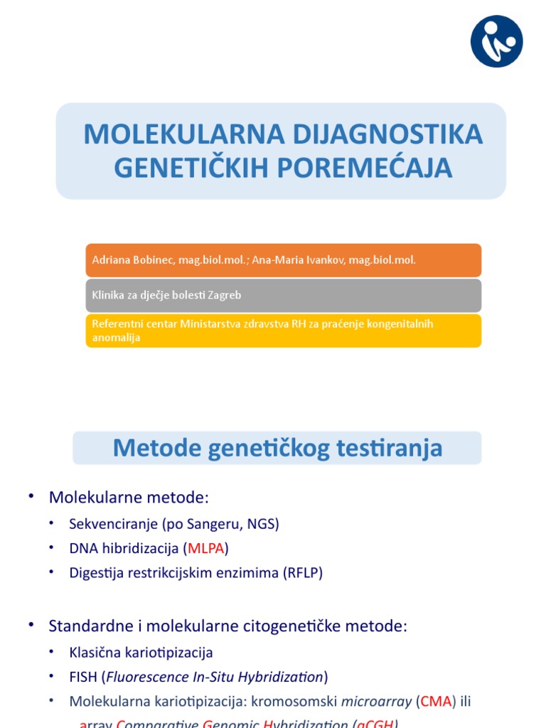 Molekularna Dijagnostika Genetičkih Poremećaja | PDF