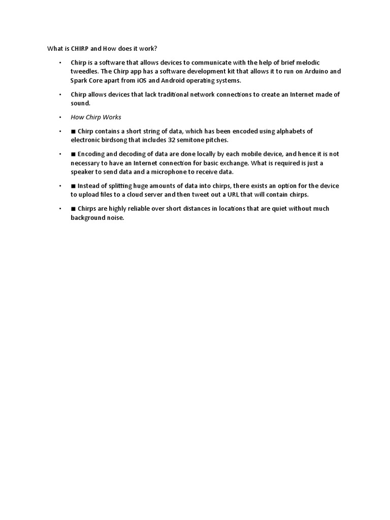 Understanding Chirp Technology | PDF