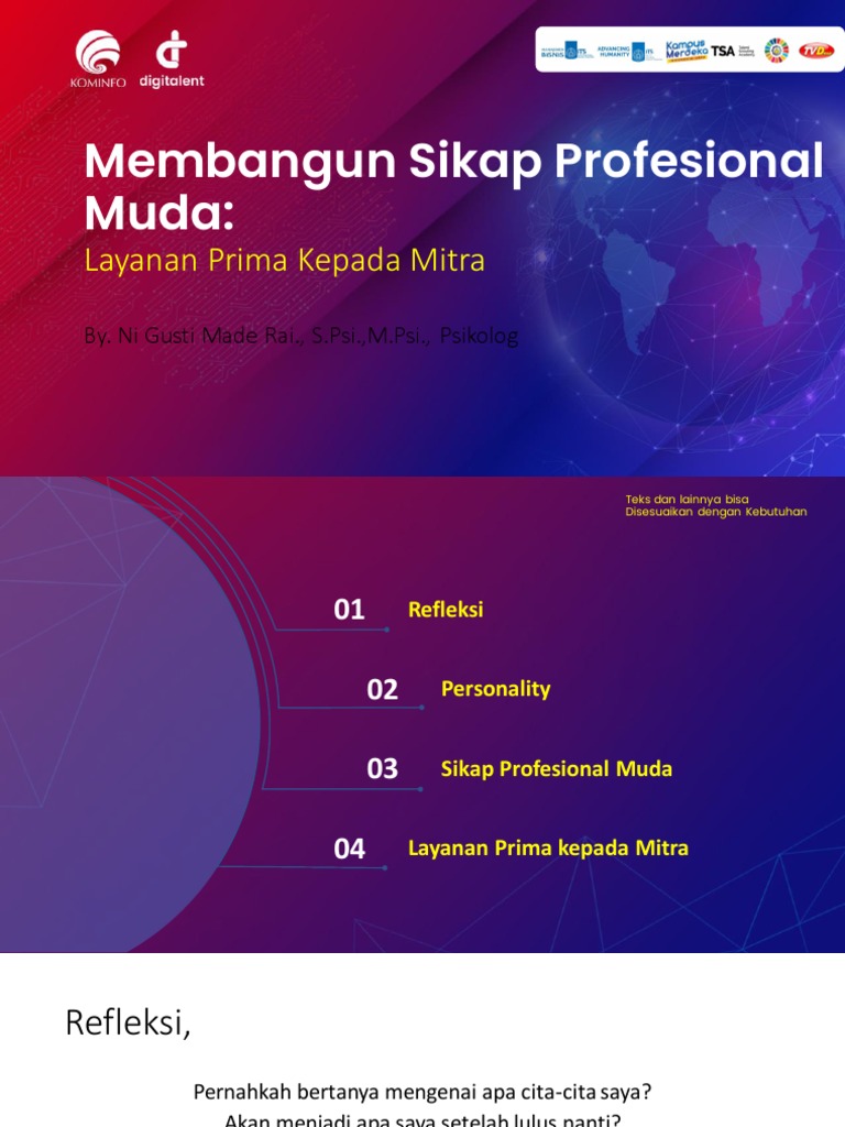 Membangun Sikap Profesional Muda Layanan Prima Kepada Mitra - M13 | PDF