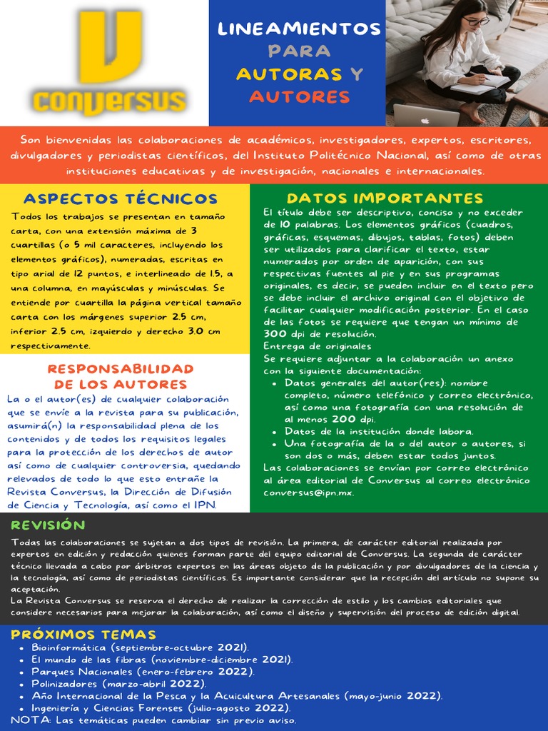 Conversus Lineamientos Autores 2021-2022 | PDF | Publicación