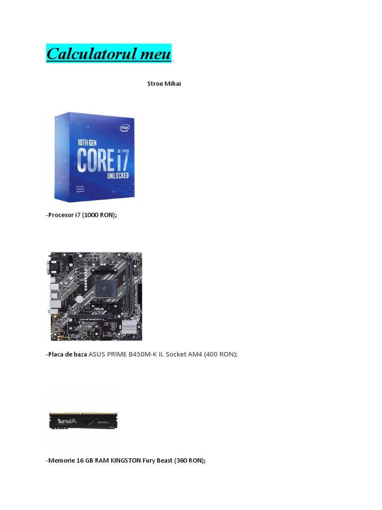 Calculatorul Meu | PDF