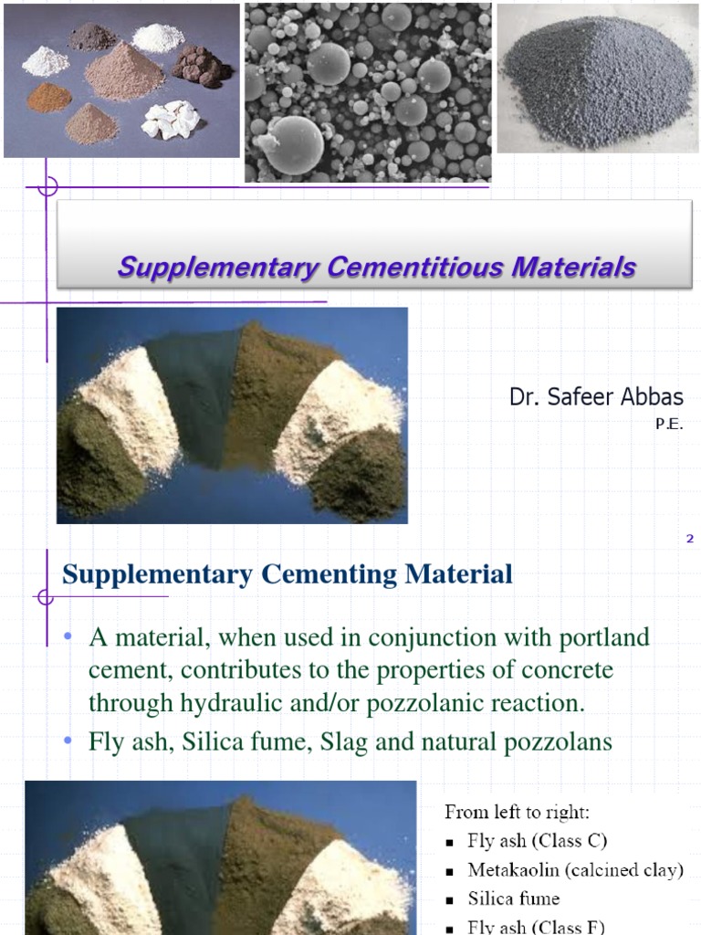 Supplementary Cementitious Material Chapter 2 | PDF | Fly Ash | Silicon ...