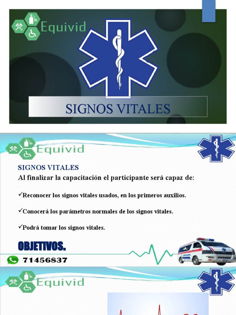 Guía de Signos Vitales en Primeros Auxilios | PDF