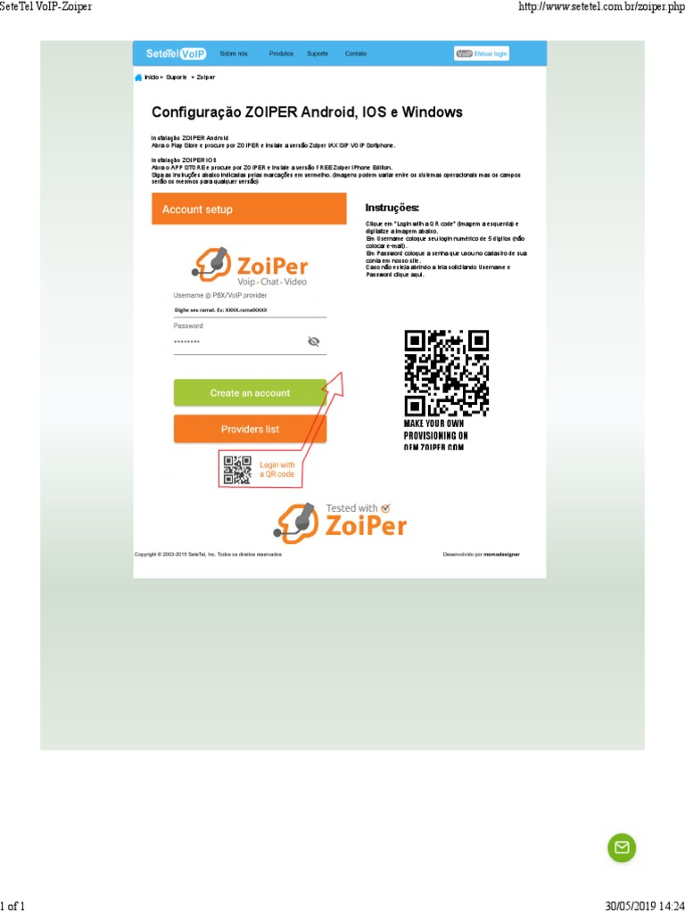 SeteTel VoIP-Zoiper | PDF | Computadores móveis | Desenvolvimento de software