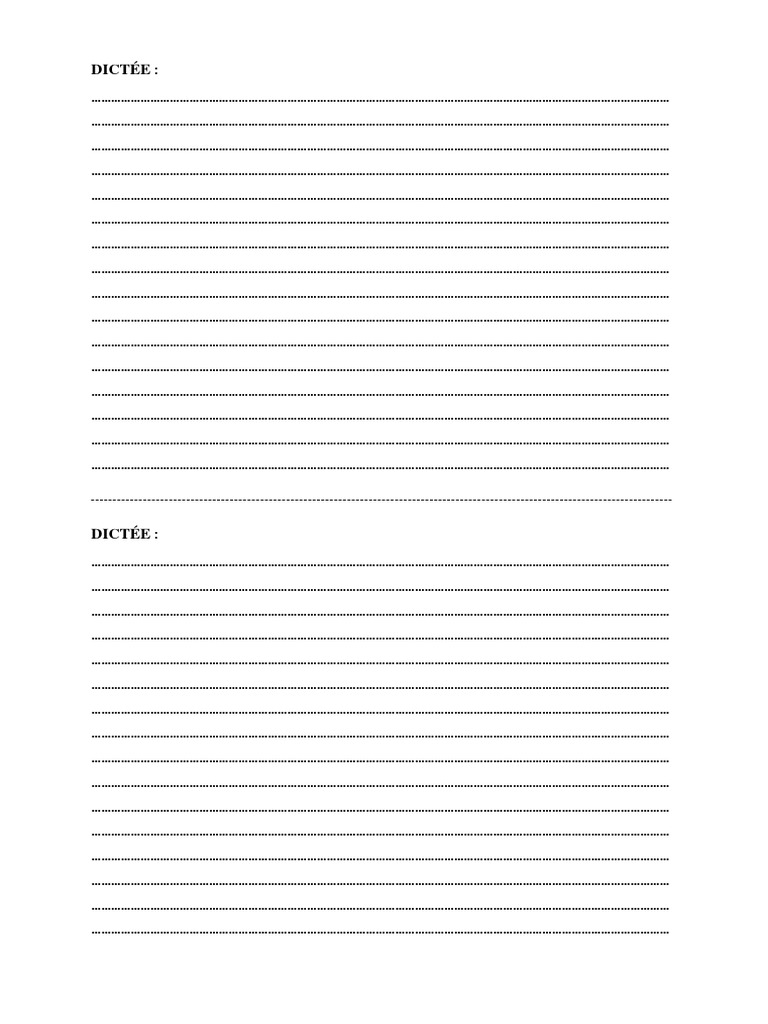 DICTÉE | PDF