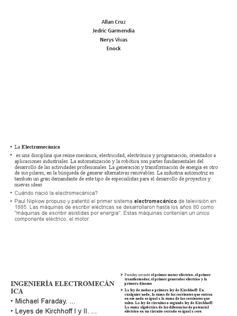 Electro Mecanic A 1 | PDF | Ingeniería | Electricidad