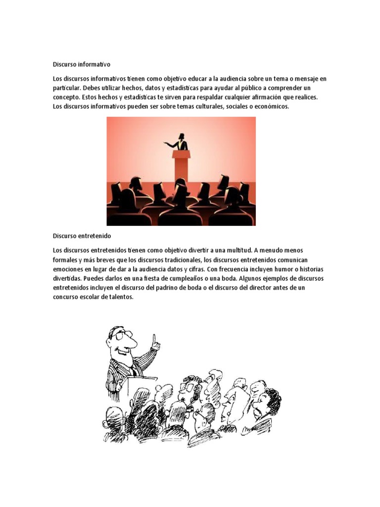 Discurso Informativo | PDF | Hablar en público