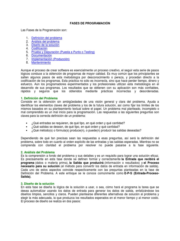 Fases de Programacion | PDF | Algoritmos | Compilador