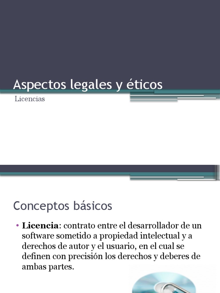 Aspectos Legales y Éticos | PDF | Software libre | Tecnologías de la información