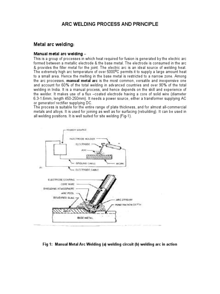 MRT-10-2 Arc Welding Principle and SSW | PDF | Construction | Welding
