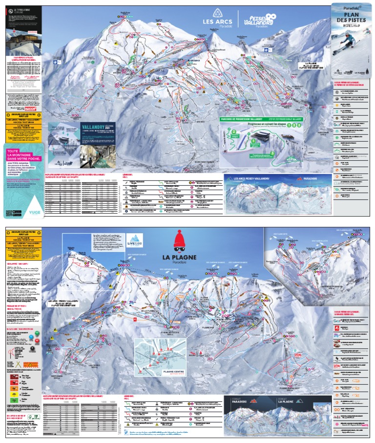 Slope Map (Les Arcs + La Plagne) | PDF