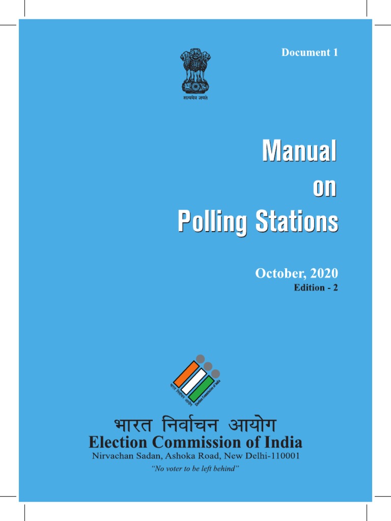 Manual On Polling Station, 2020 | PDF