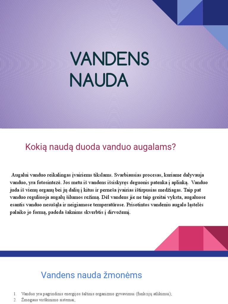 Vandens Nauda | PDF