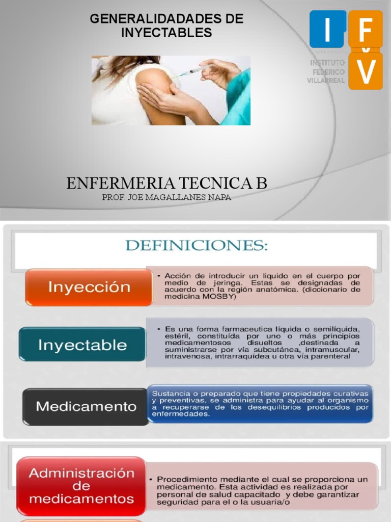 Generalidades Inyectables | PDF