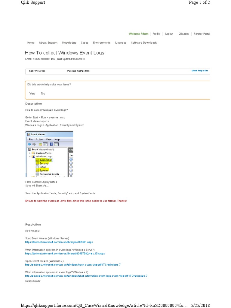 How To Collect Windows Event Logs | PDF