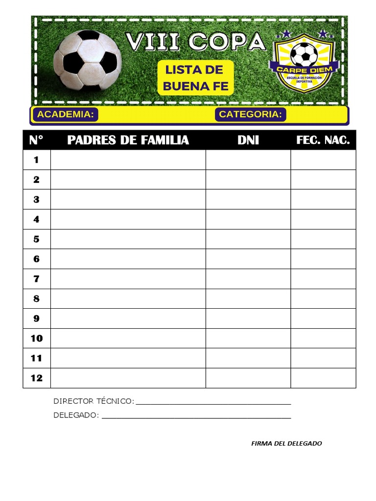 Lista de Buena Fe CP | PDF