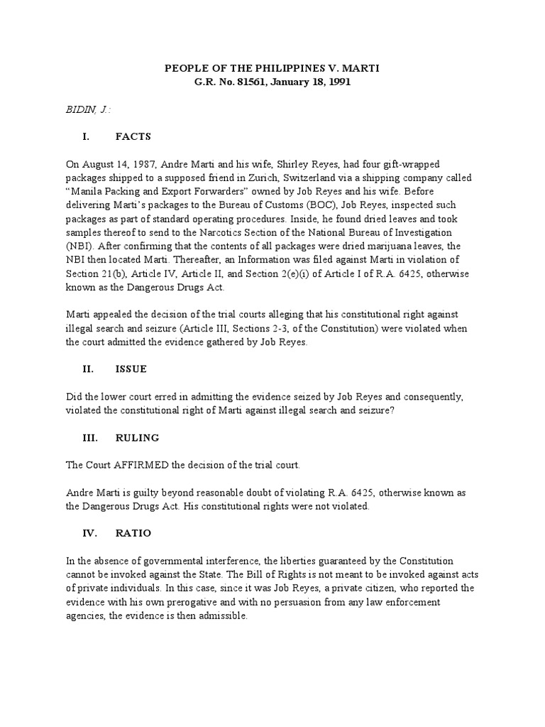 Marti Case: Illegal Search Ruling | PDF