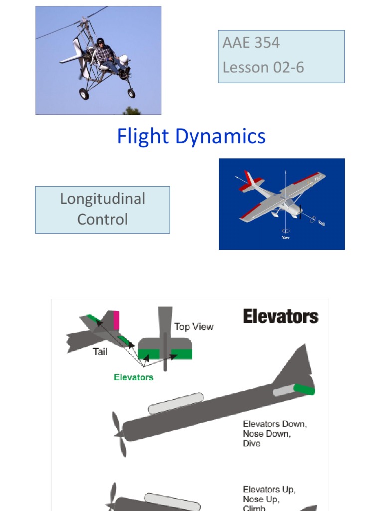 Lec 02-6 - Longitudinal Control | PDF | Aviation | Dynamics (Mechanics)