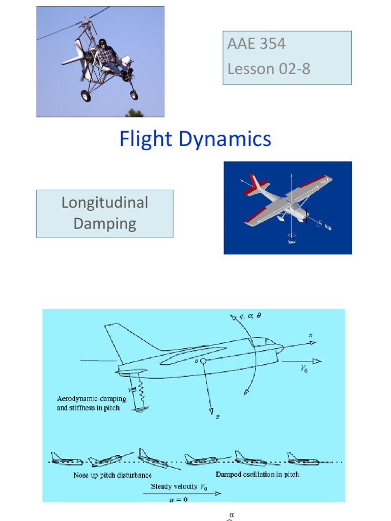 Lec 02-8 - Longitudinal Damping | PDF | Damping | Flight Dynamics ...
