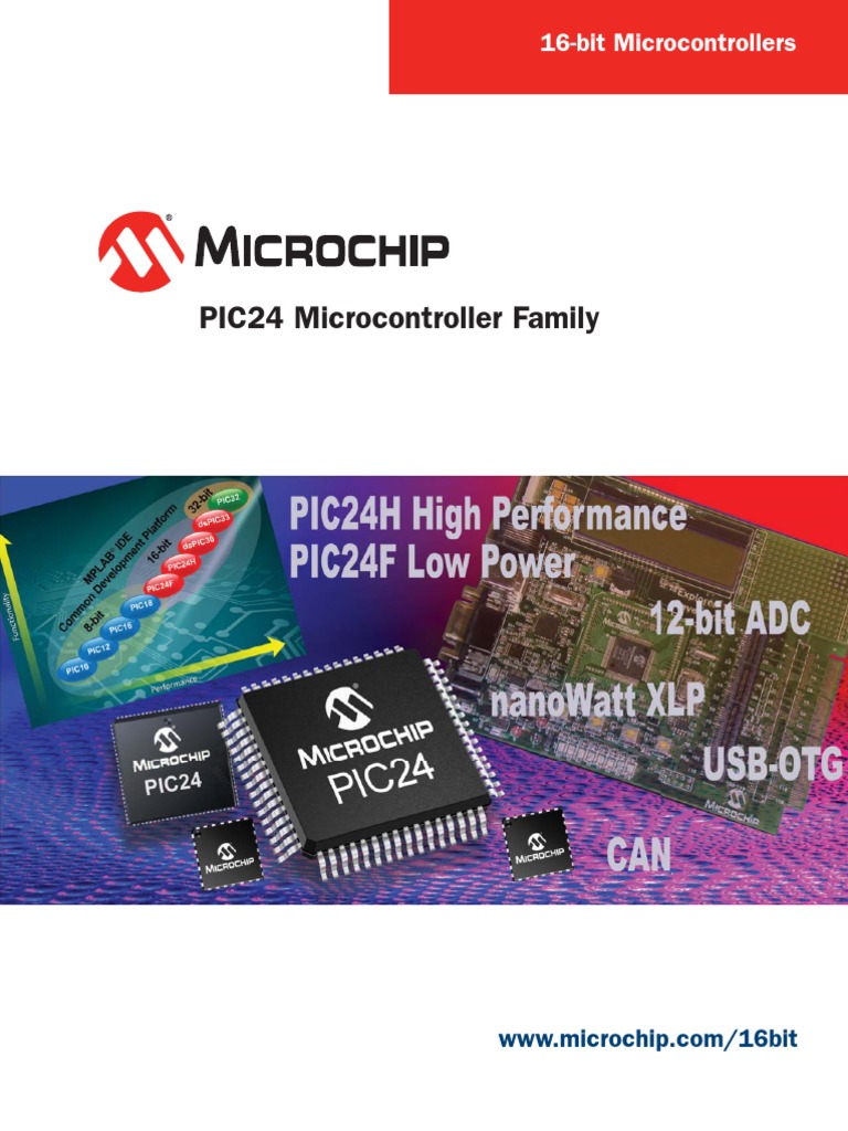 Microchip 16-Bit PIC 24 Brochure | Pic Microcontroller | Microcontroller
