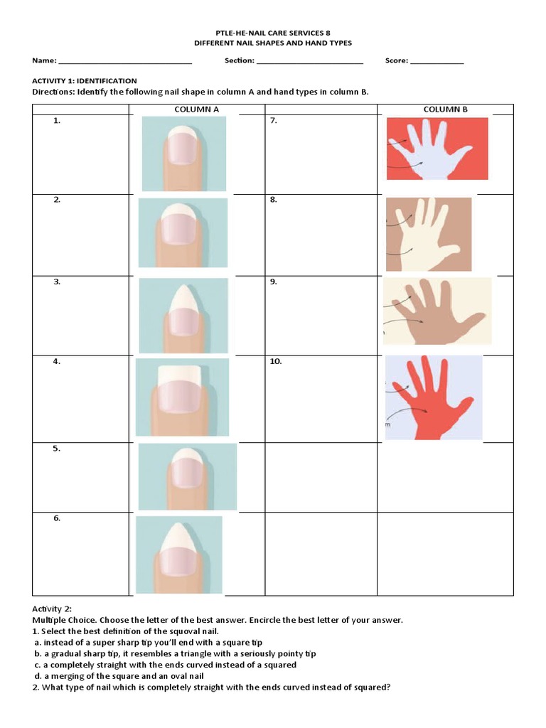 Q2 M5activity | PDF | Nail (Anatomy) | Integumentary System