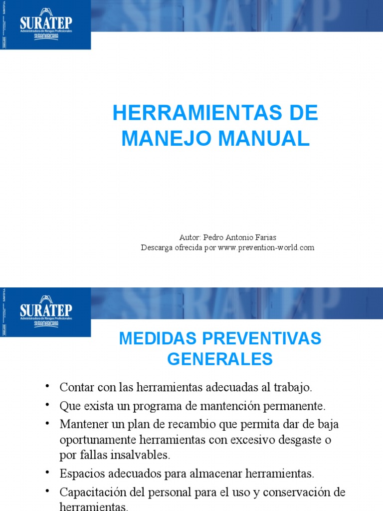 Manejo Seguro de Herramientas Manuales | PDF | Herramientas | Soldadura Manejo Seguro de Herramientas Manuales | PDF | Herramientas | Soldadura