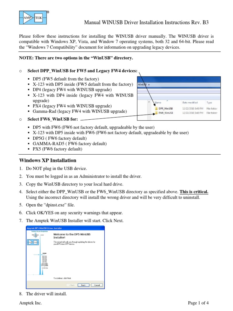 Manual Winusb | PDF | Installation (Computer Programs) | Microsoft Windows