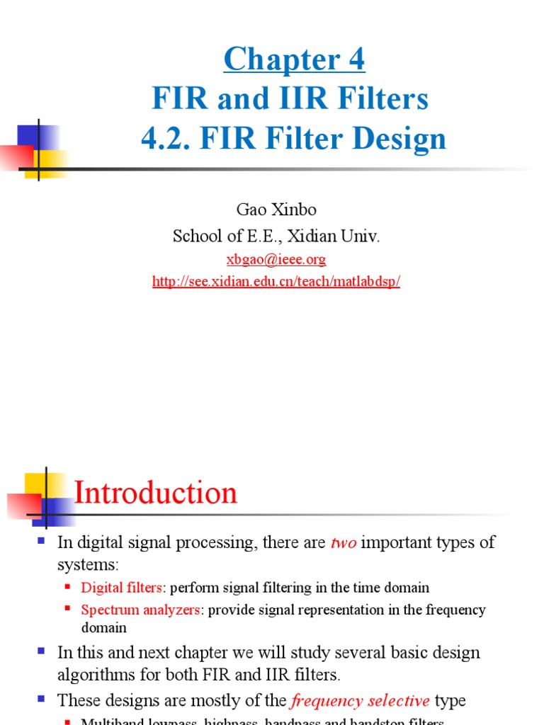 AB - FIR Filter Design2 | PDF | Computer Science | Mathematical Analysis