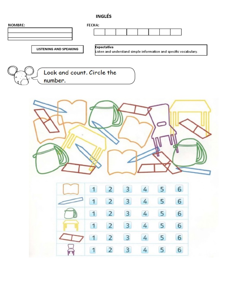 Ficha N°6 - INGLÉS | PDF