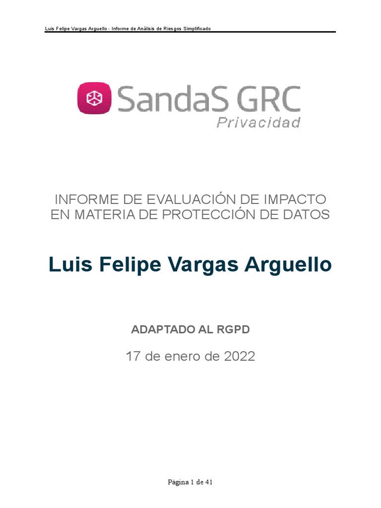 Informe EIPD | PDF | La seguridad informática | Seguridad