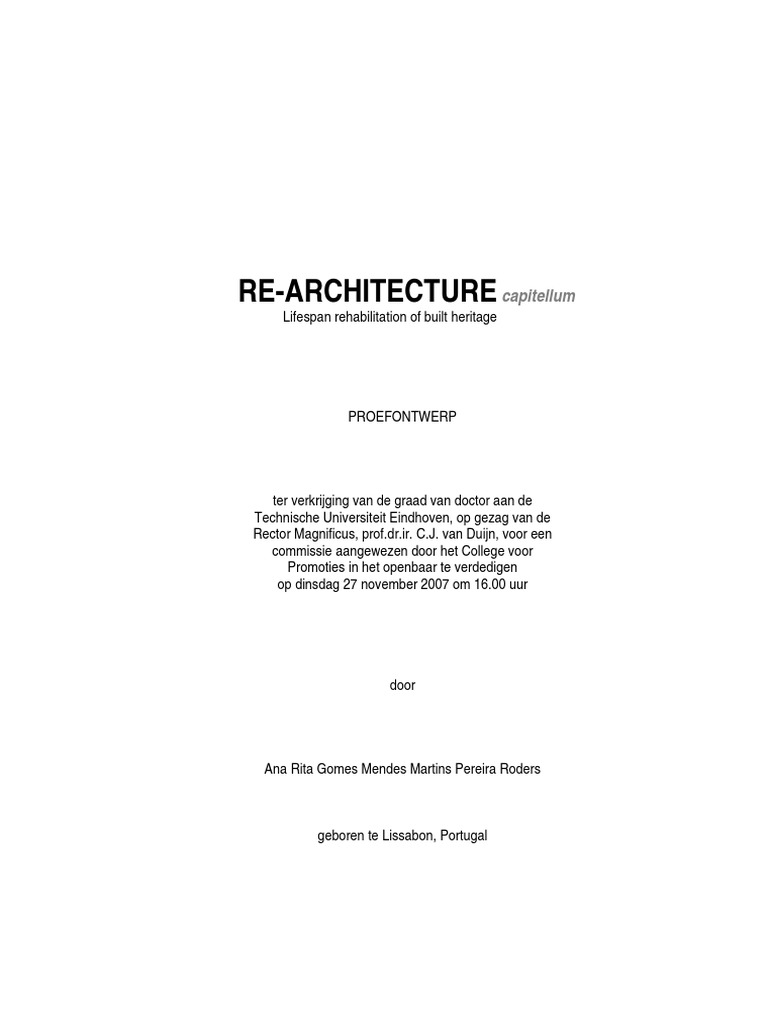 RE-ARCHITECTURE Capitellum | PDF | Expert | Databases