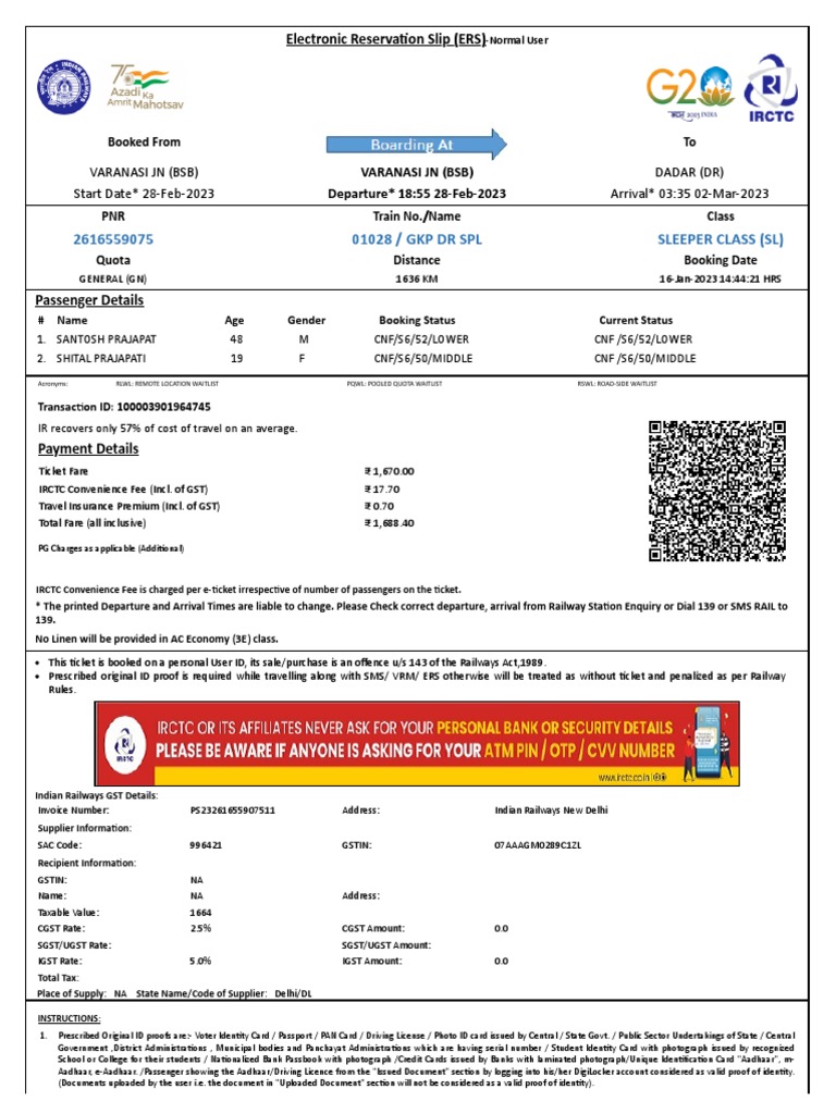 Raju Ticket BSB To LTT | Download Free PDF | Identity Document | Government